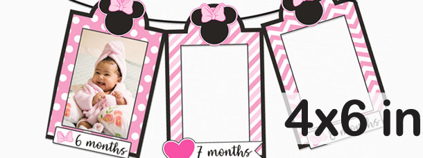 4×6 Minnie Mouse Baby Photo Banner