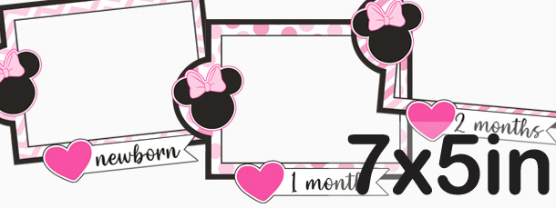 7×5 Minnie Mouse Baby Photo Banner
