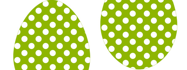 Apple Green Polka Dot Easter Egg Cut Out