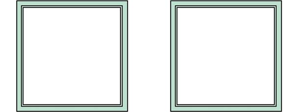 Aquamarine Square Frame Cut Out