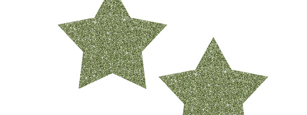 Free Printable Army Green Glittery Stars