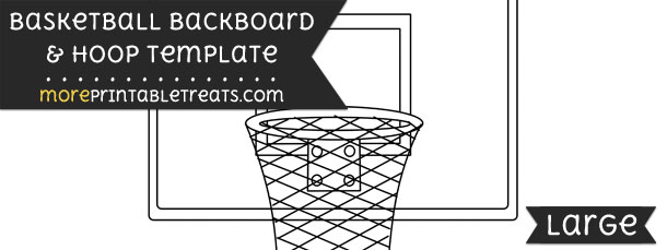 Basketball Backboard And Hoop Template Large