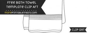 Bath Towel Template – Clipart