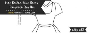 Belle’s Blue Dress Template – Clipart