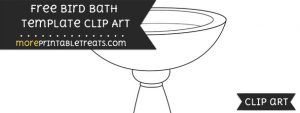Bird Bath Template – Clipart