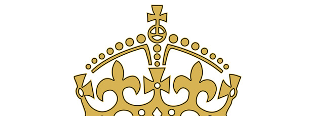 Black-Outlined Gold Keep Calm Crown