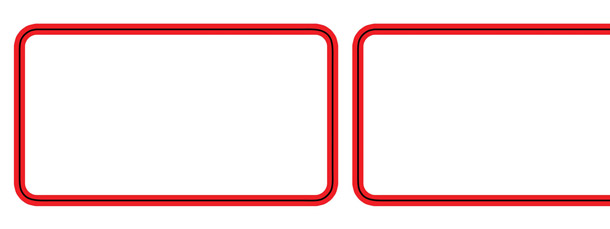 Black-Outlined Red-Bordered Rectangle Labels