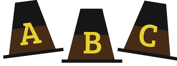 Free Printable Black Pilgrim Hat Letters