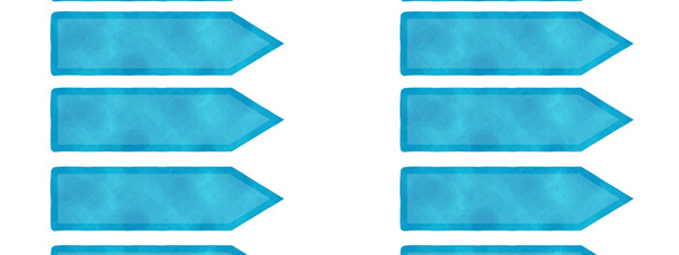 Blue Arrow Flag Labels