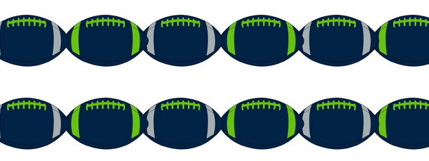 Blue, Green, and Gray Football Borders