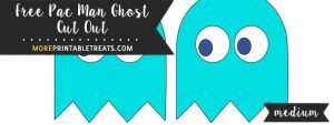 Blue Pac Man Ghost Cut Out – Medium