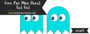 Blue Pac Man Ghost Cut Out – Small
