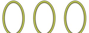 Bright Green Oval Frame Cut Out