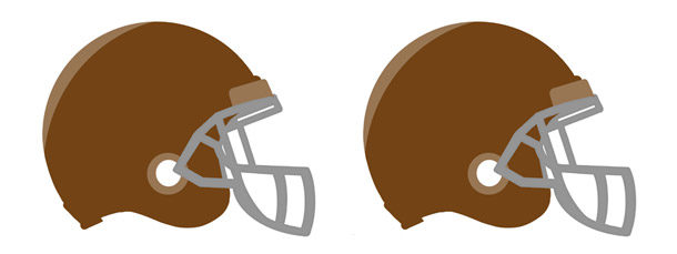 Brown Football Helmet Cut Out