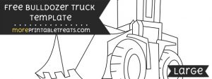 Bulldozer Truck Template – Large
