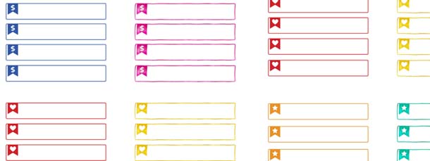 Bunting Flag Planner Labels