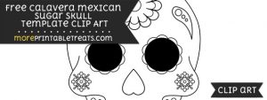 Calavera Mexican Sugar Skull Template – Clipart
