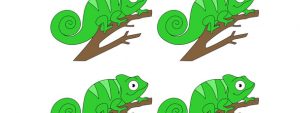 Cartoon Chameleon Cut Out – Small