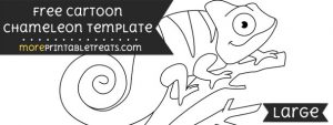 Cartoon Chameleon Template – Large