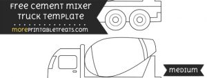 Cement Mixer Truck Template – Medium