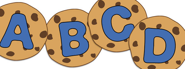 Chocolate Chip Cookie Banner Letters