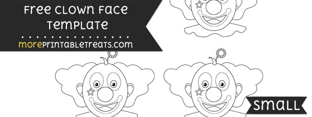 Clown Face Template Small