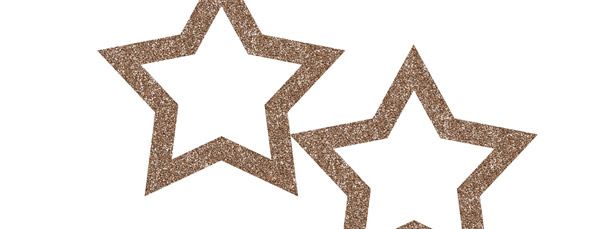 Free Printable Coffee Brown Glitter Star Frames