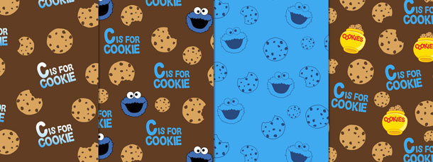 Cookie Monster Chocolate Chip Background Paper 4