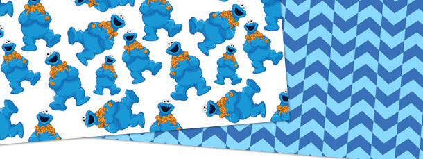 Free Printable Cookie Monster Wrapping Paper