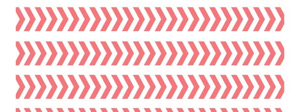Coral Pink Chevron Borders