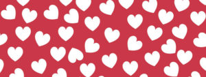 Cranberry Red Heart Confetti Scrapbook Paper
