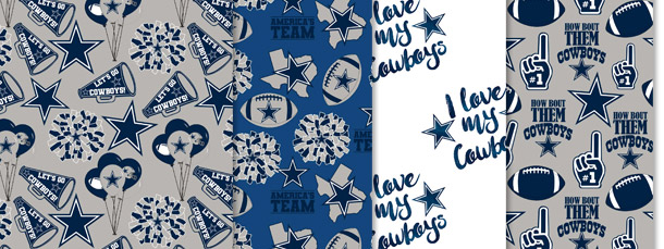 Free Dallas Cowboys Patterned Papers