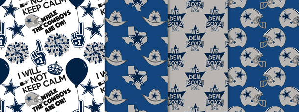Free Dallas Cowboys Patterned Printable Papers