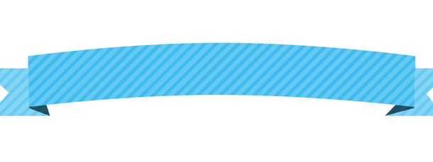 Deep Sky Blue Tinted Striped Ribbon Banners