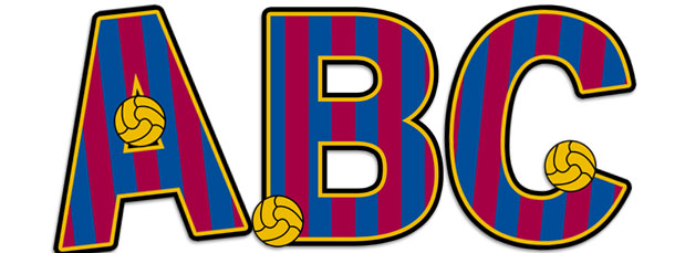 Barcelona Futbol Team Alphabet