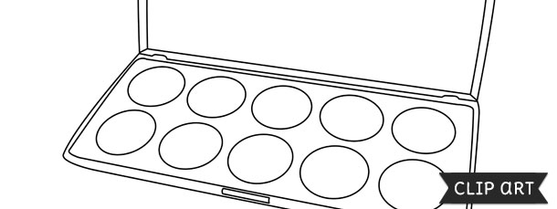 Eyeshadow Palette Template Clipart