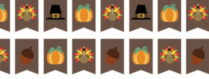 Fall Bunting Banner Scrapbook Paper