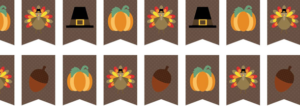 Fall Bunting Banner Scrapbook Paper