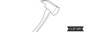 Firefighter Axe Template – Clipart