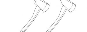 Firefighter Axe Template – Medium