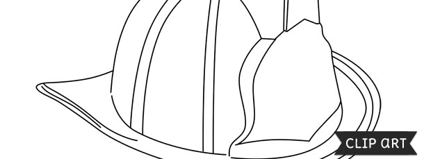 Firefighter Helmet Template Clipart