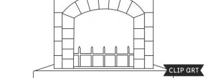 Fireplace Template – Clipart