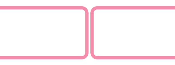 Flamingo Pink-Bordered Rectangle Labels
