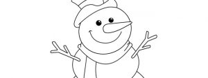 Frosty The Snowman Template – Large