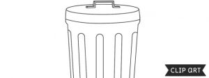 Garbage Can Template – Clipart