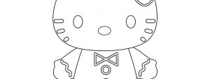 Gingerbread Hello Kitty Template – Large