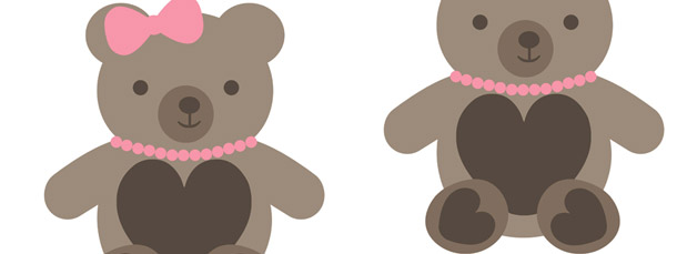 Girl Teddy Bear Cut Out