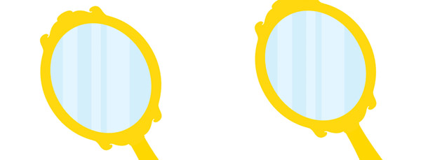 Gold Princess Hand Mirror Cut Out