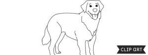 Golden Retriever Template – Clipart