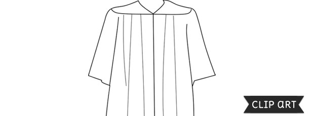 Graduation Gown Template Clipart